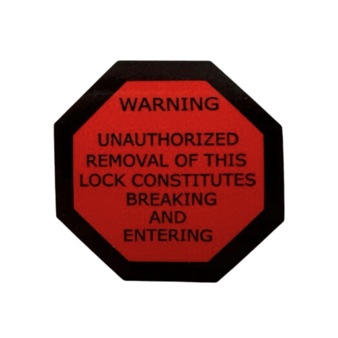 Red Warning Lock Label - Hexagon – Advantage Box Company Limited