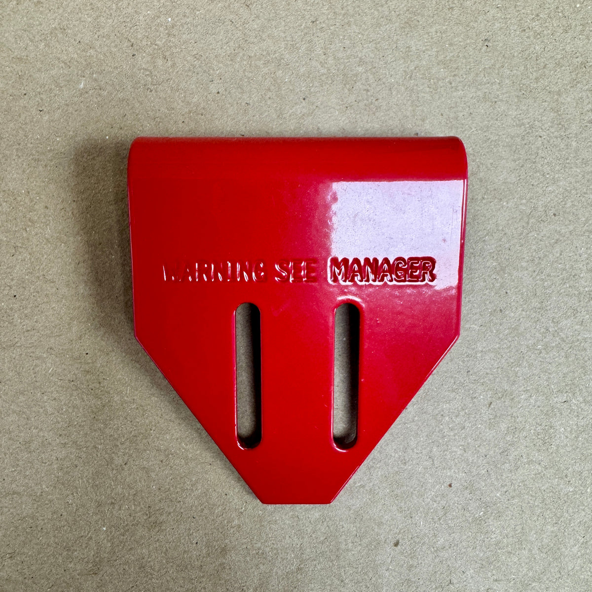 Double Lock Plate - Manager Warning – Advantage Box Company Limited