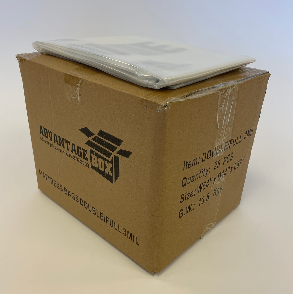 Double (Full) Mattress Bags - 3 mil – Advantage Box Company Limited