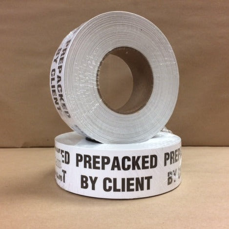 "PREPACKED BY CLIENT" Labels – Advantage Box Company Limited